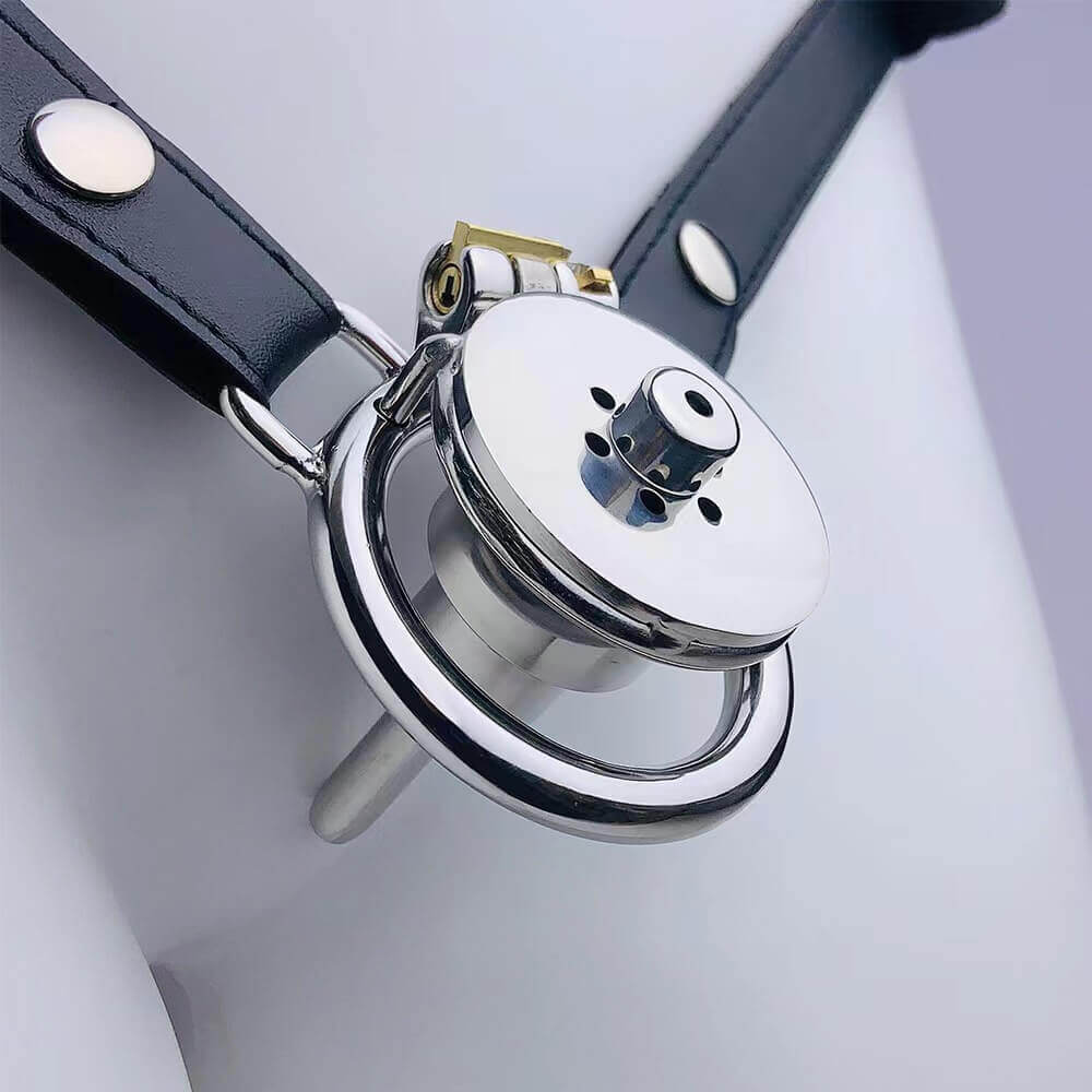 Negative Underlock Inverted Chastity Cage With Catheter And Belt ...