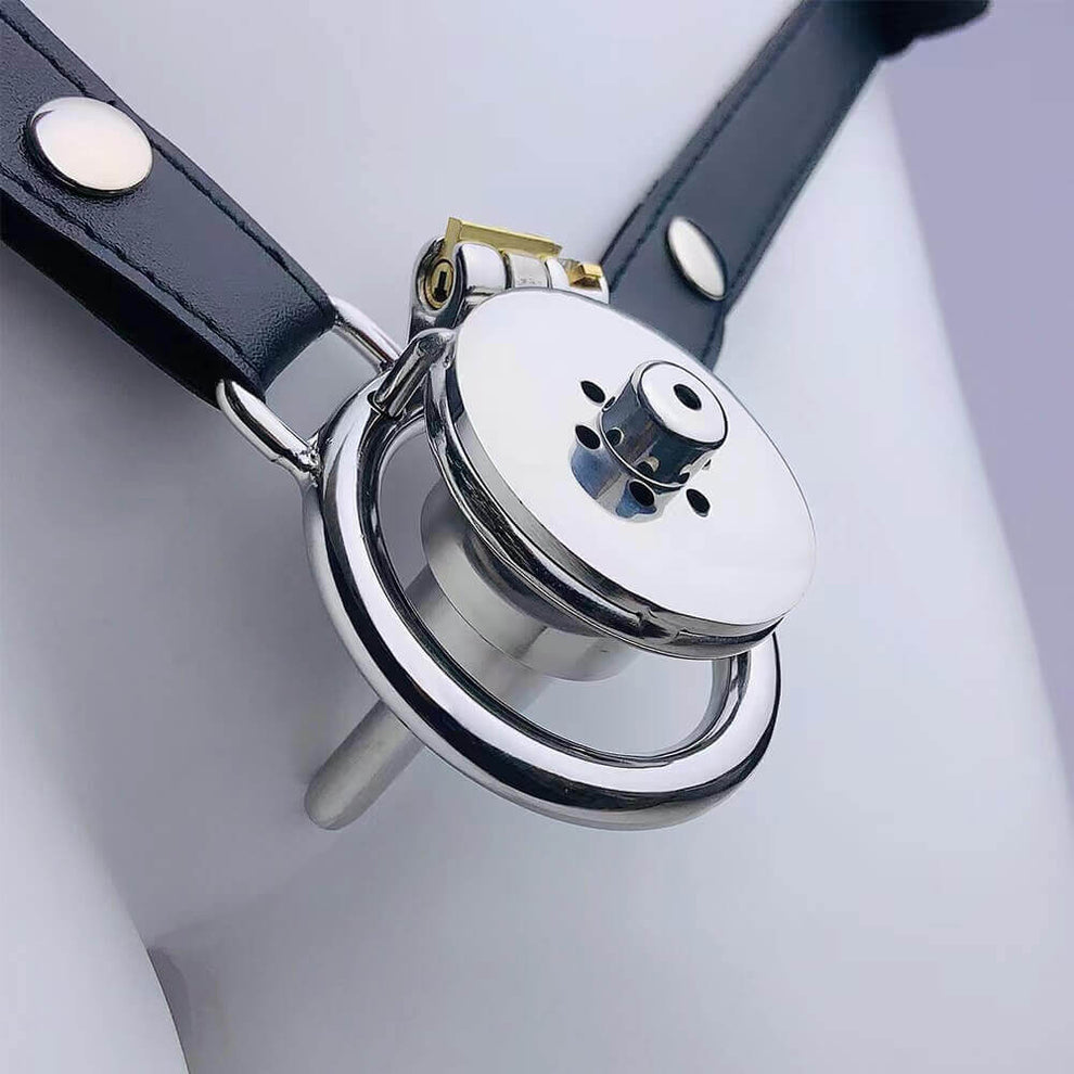 Negative Underlock Inverted Chastity Cage With Catheter And Belt ...