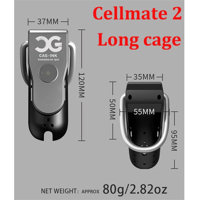 QIUI Cellmate 2 Cock Cage APP Remote Control Electric Shock Penis Cage ...