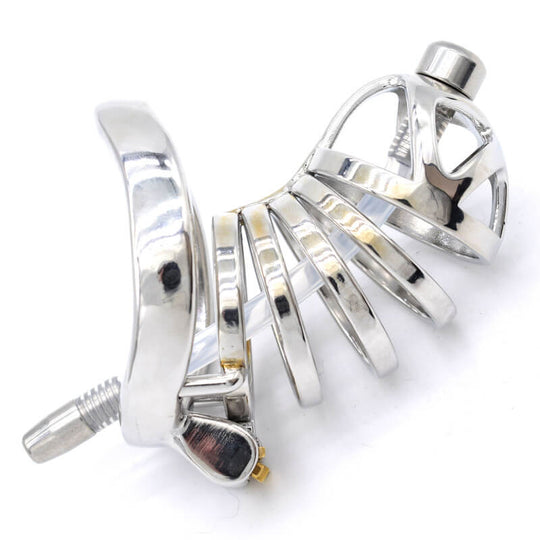 Stainless Steel Chastity Cage With Urethral tube – topchastity