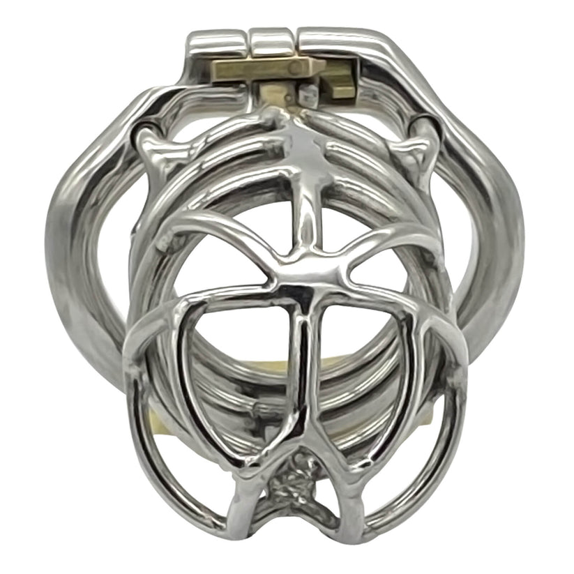 Stainless Steel Stealth Chastity Cage With Hinged Rings – topchastity